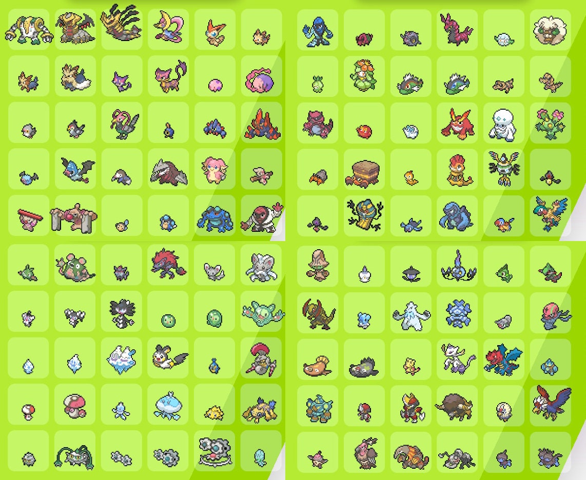 Complete Full Galar Pokedex Pokemon Sword Shield Home Evs Trained Etsy