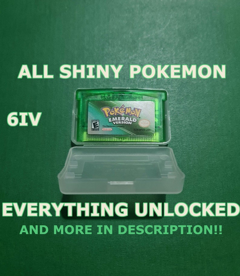 Pokemon Emerald Unlocked / Complete Shiny Pokedex + All Items and Event Items / GBA - Etsy