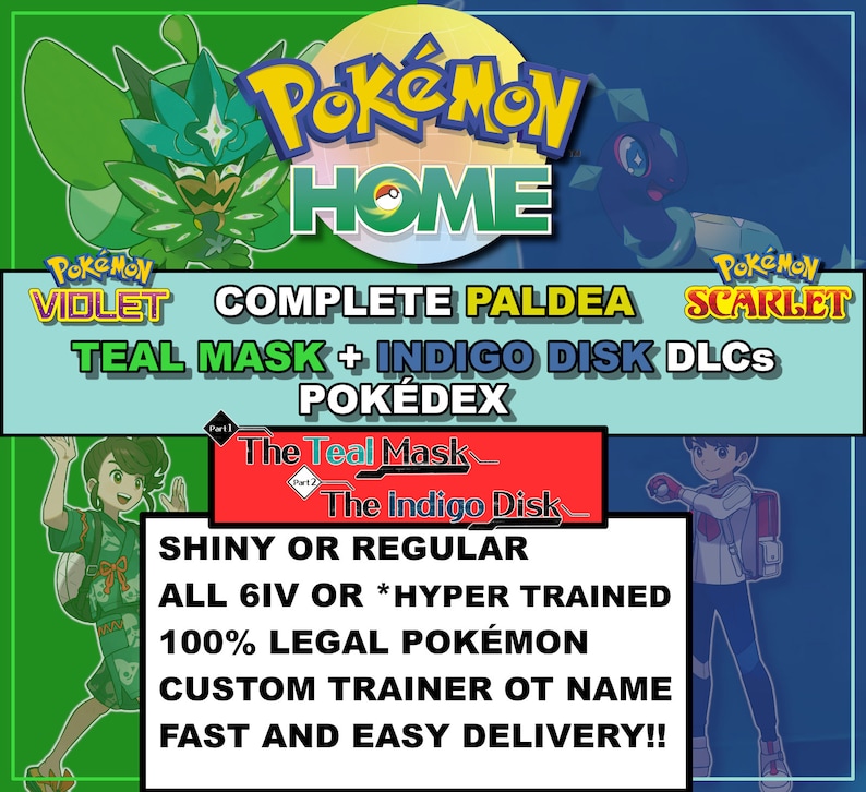 Complete S/V Pokedex Paldea Indigo Disk Teal Mask DLC Pokemon Scarlet ...