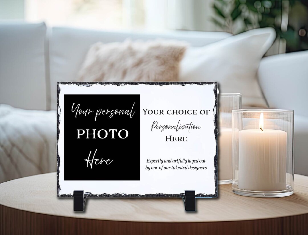 Personalized Photo Slate, Custom Photo Slate, Photo Rock Slate ...