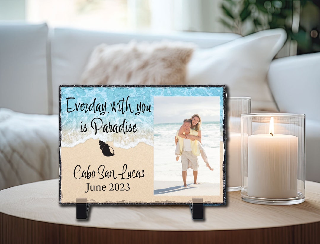 Personalized Photo Slate, Custom Photo Slate, Photo Rock Slate ...