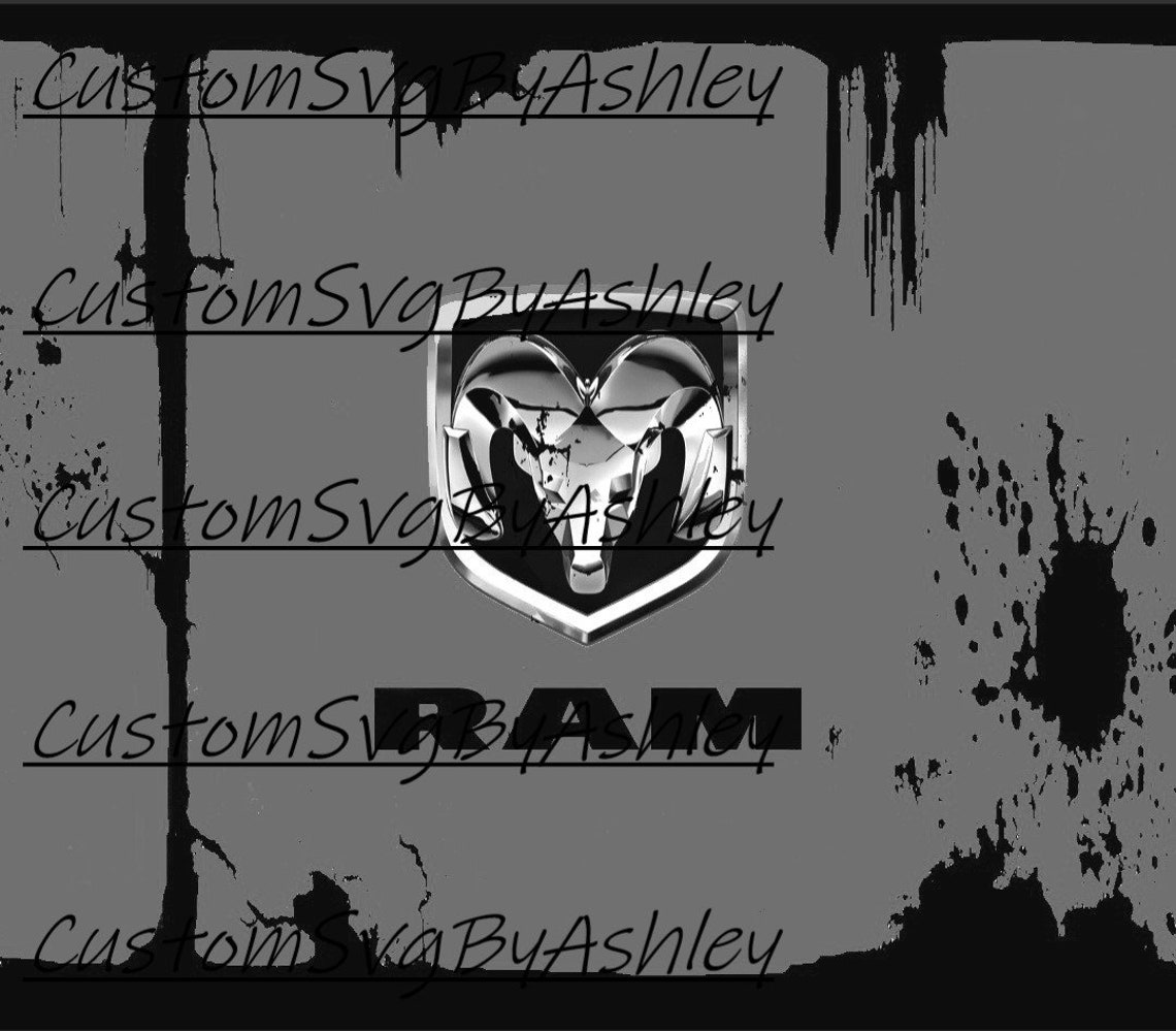 Dodge Ram Svg Tumbler Design Gray and Black - Etsy