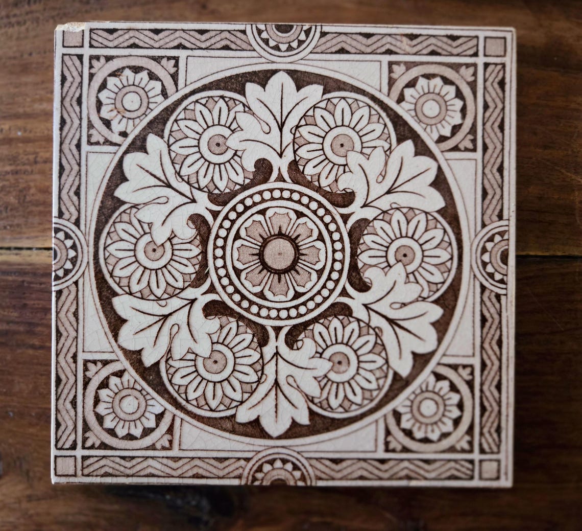 Antique Victorian Tiles Aesthetic Movement Tiles Antique Tiles ...