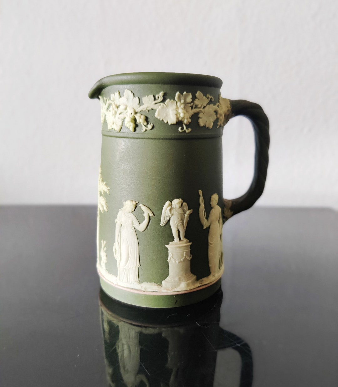 Vintage Wedgwood Jasperware Green Creamer Jasperware Green Jasperware ...