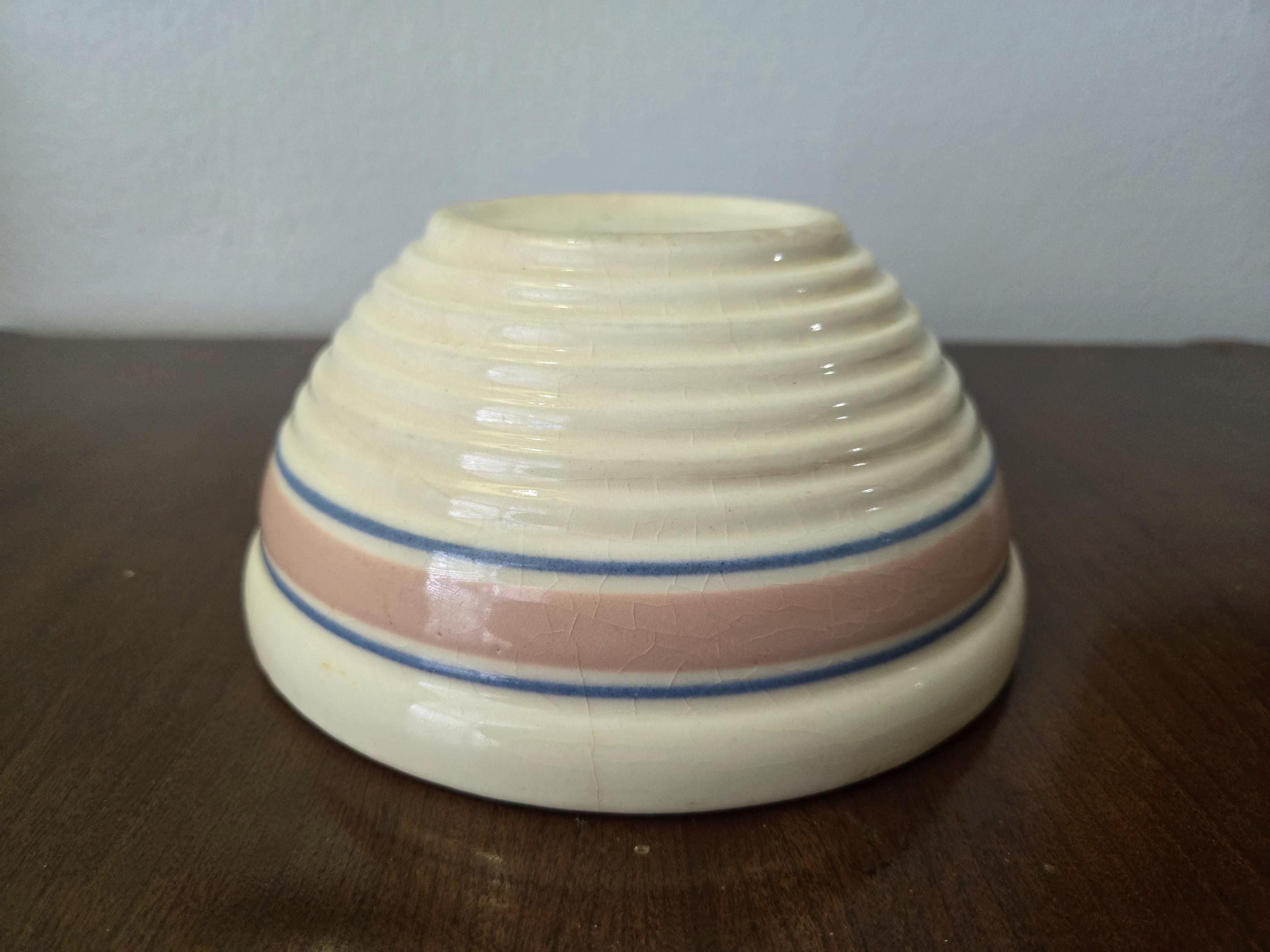Vintage Mccoy Pottery Stoneware Bowl Pink Blue Mccoy Pottery Bowl - Etsy