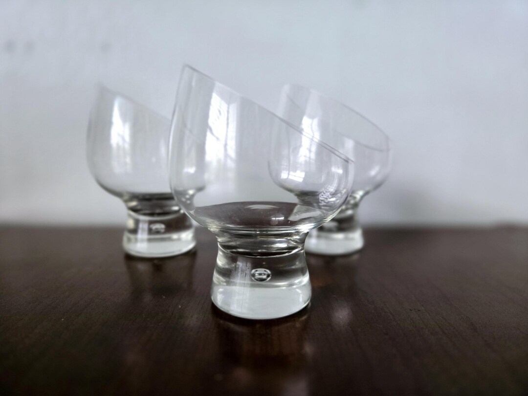 Vintage Kosta Boda Sweden Slanted Whiskey Glassware Art Glass ...