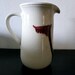 Studio Art Pottery Pitcher Signed Gray White Red Glaze Ceramic Pitcher ...