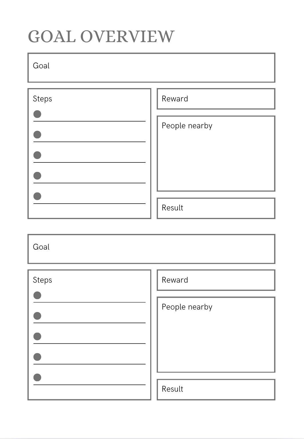 Goal Tracker Digital Template | Plan & Achieve Your Goals Effortlessly ...