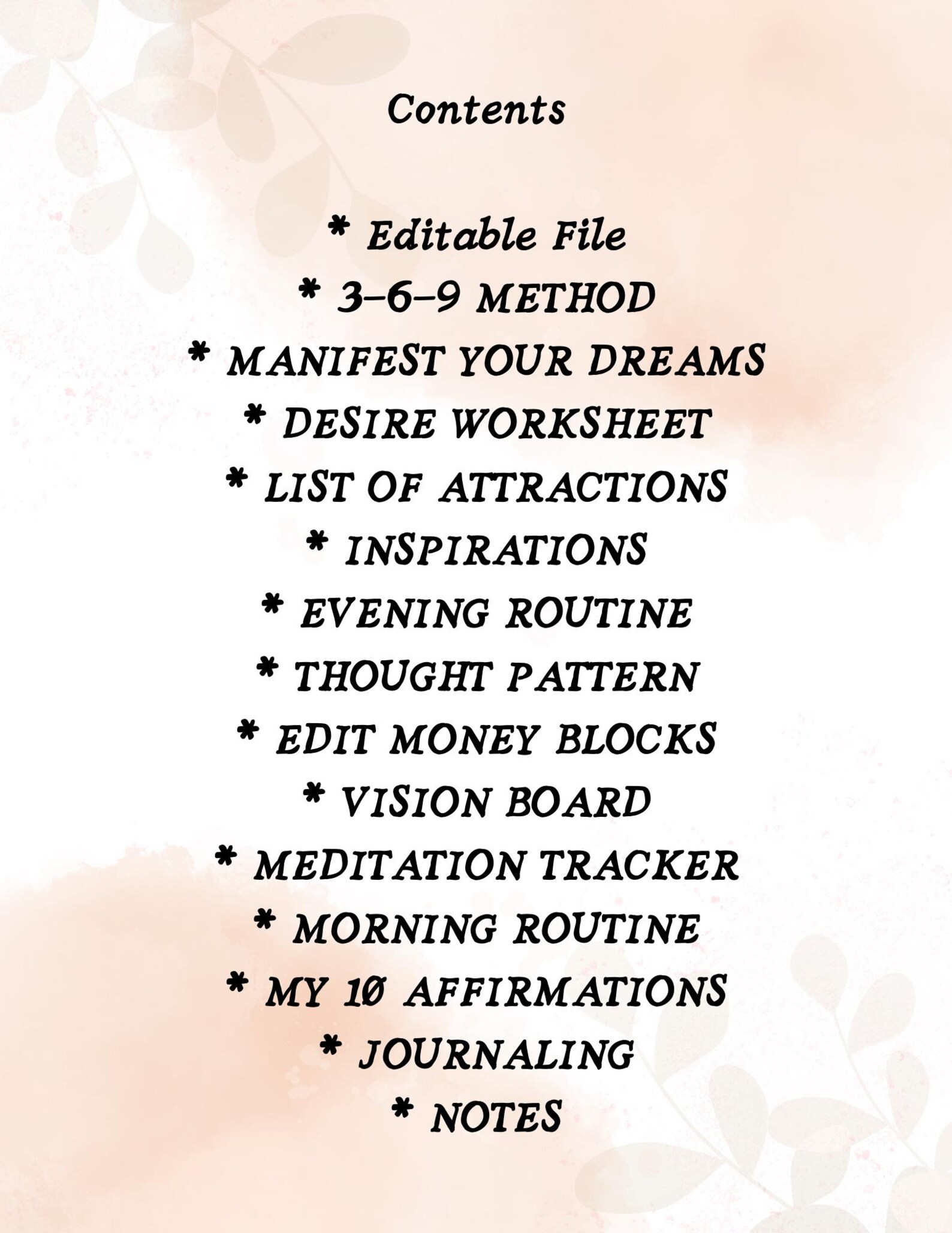 Ultimate Digital Manifestation Journal Template | Digital Law of ...