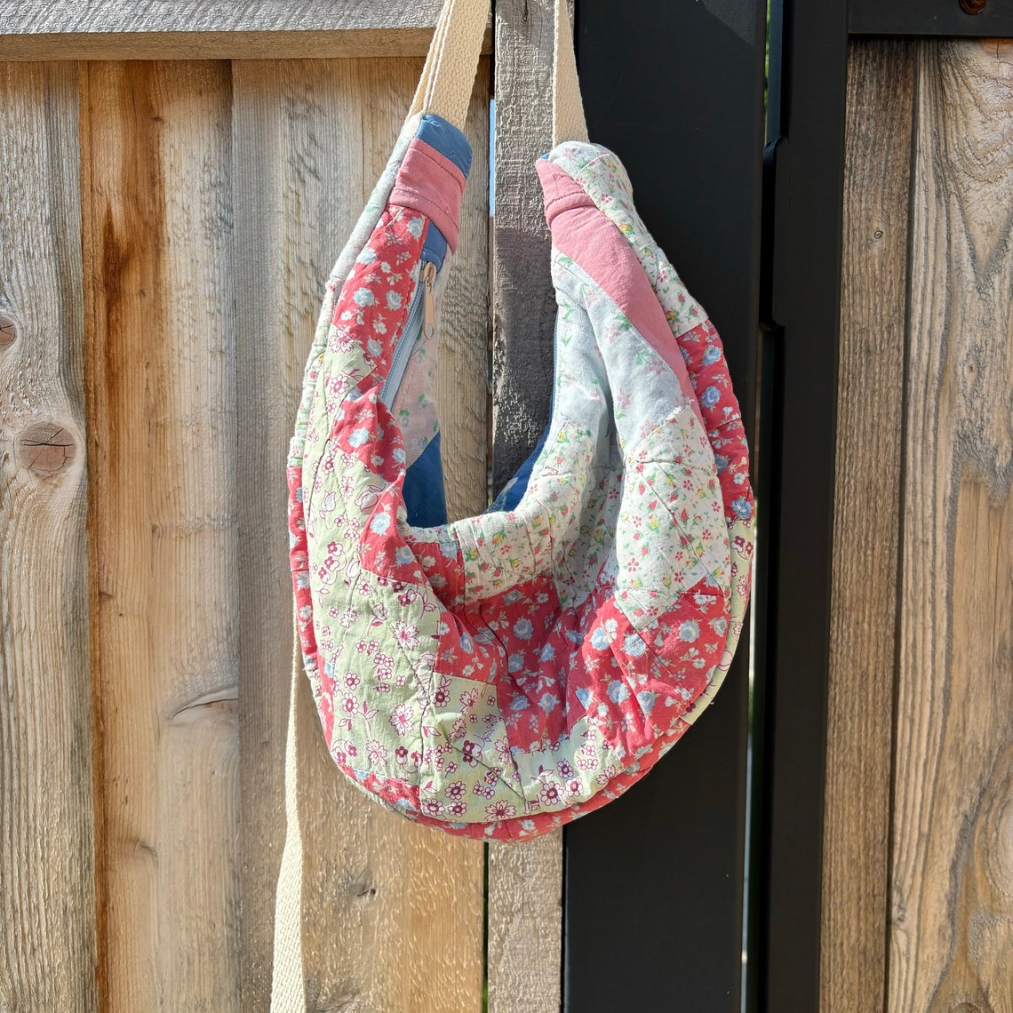 Vintage Quilt Crossbody Bag With Davy Crockett Patch - Etsy