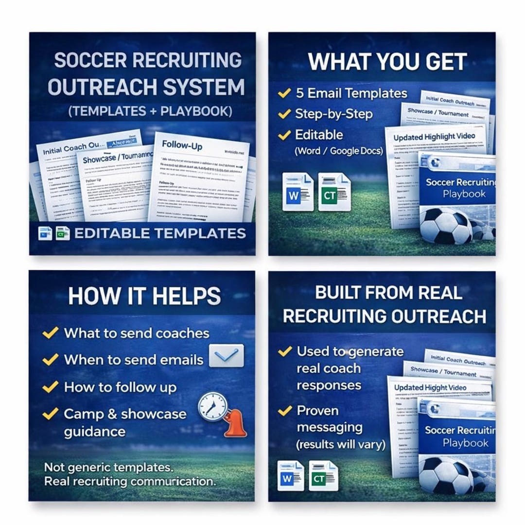 Soccer Recruiting Email Templates & Outreach System | College Coach ...