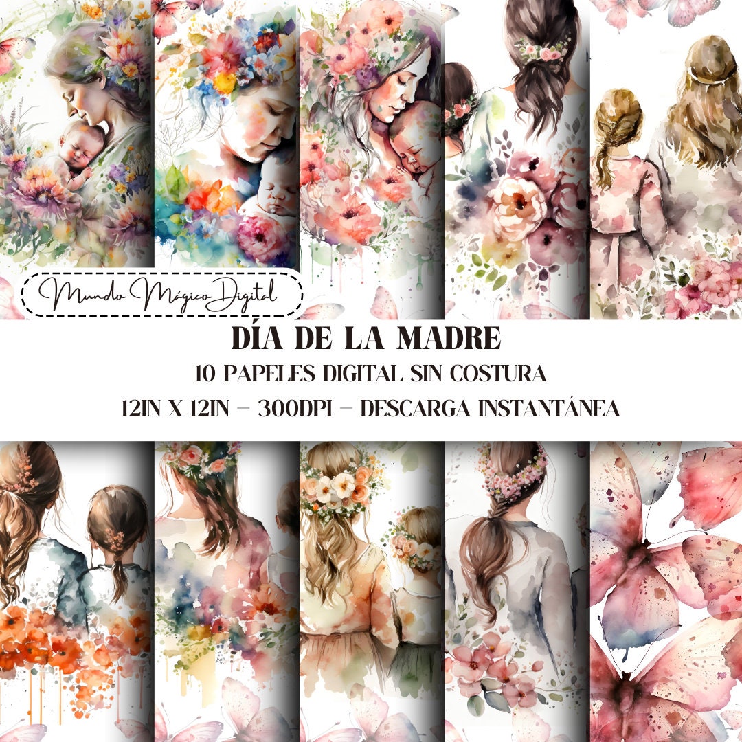 Pack Digital Papers, Happy Mother's Day, Paper Patterns, Mother's Day ...