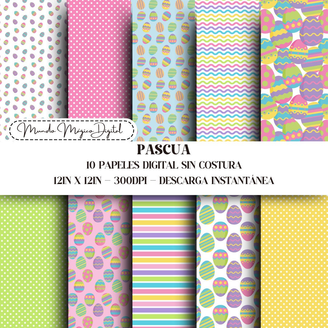 Easter Pattern, Paper Patterns, Easter Eggs Paper, Easter Digital Paper ...