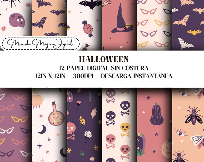 Cute Digital Paper, Halloween Seamless, Paper Patterns, Digital Paper ...