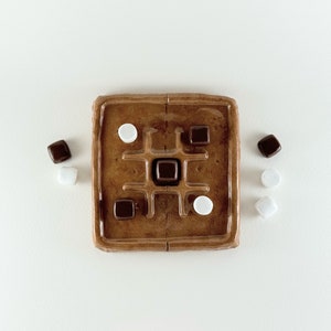 Smores Tic Tac Toe Game Set With Marsh Mellow and Chocolate Square Game ...