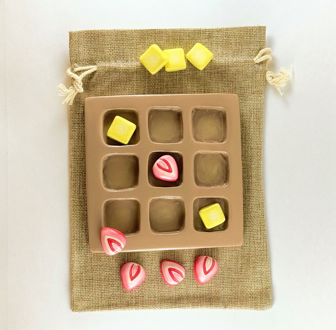 Waffle Tic Tac Toe Game Set With Slices of Butter and Strawberries Game ...