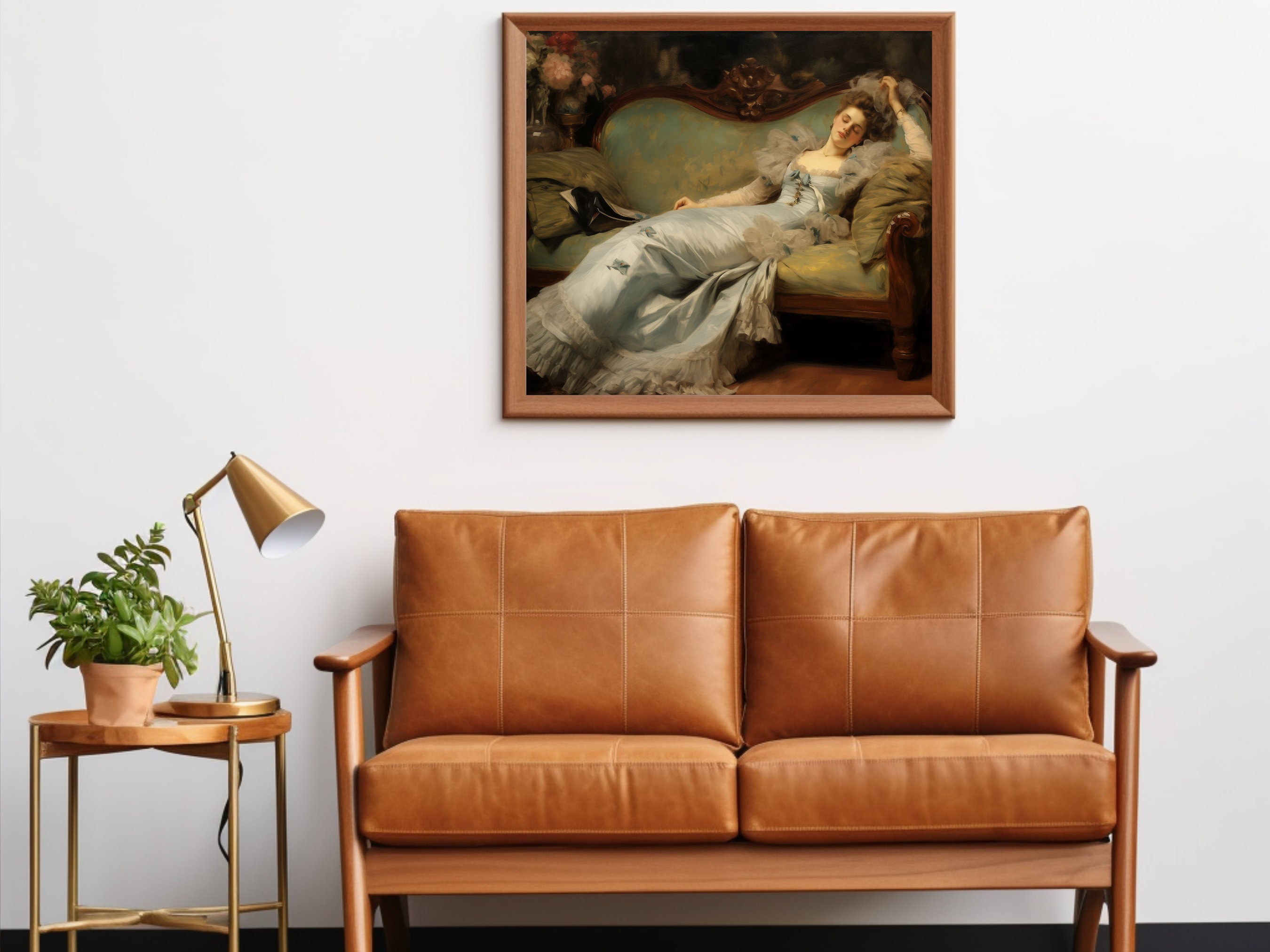 Victorian Woman Sleeping Painting | Vintage Oil Painting | Feminine ...