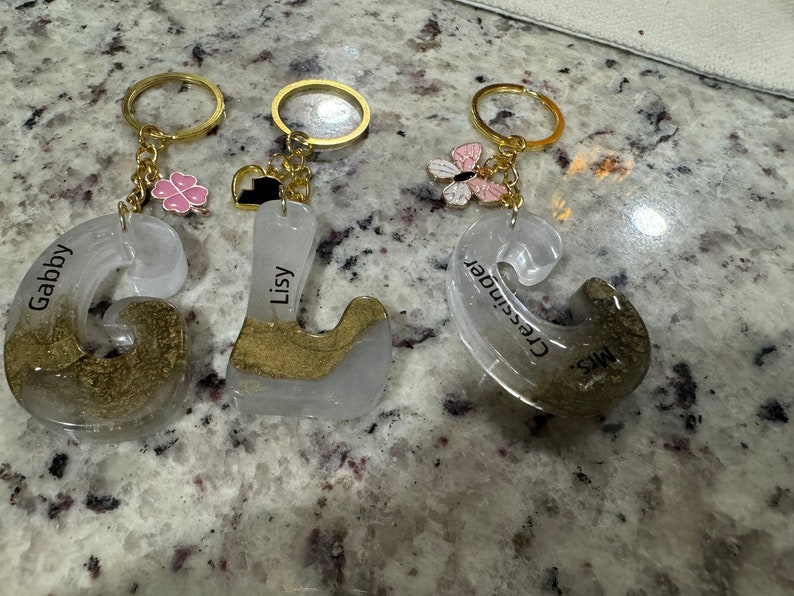 Letter Keychain (personalized) - Etsy