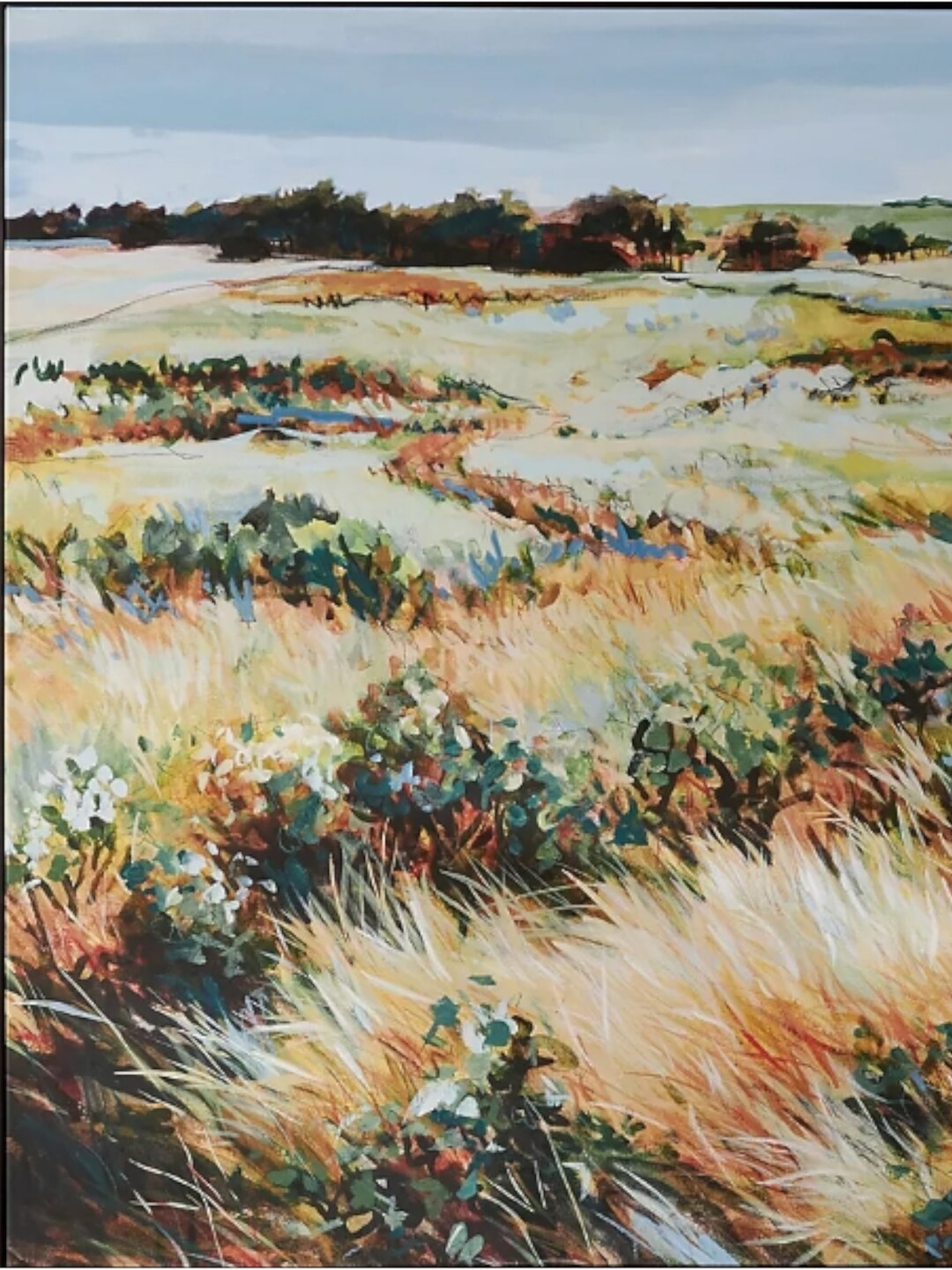 DIGITAL ART PRINT - Country Field Landscape Oil Painting, Printable Art ...