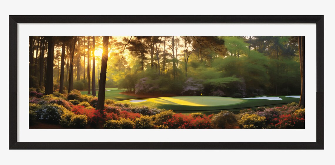 Augusta Inspired Golf Art Instant Download Digital Art Panoramic Wall ...