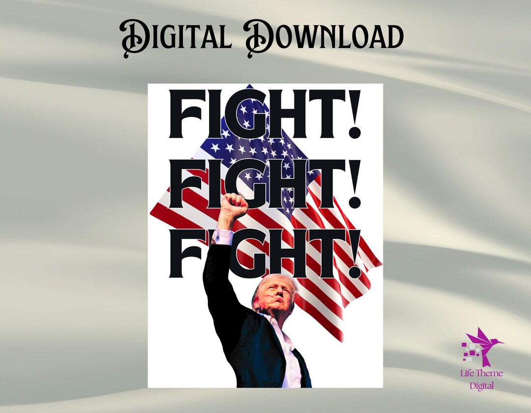 Trump 2024 Still Standing Still Fighting Digital Download, 2 Versions ...