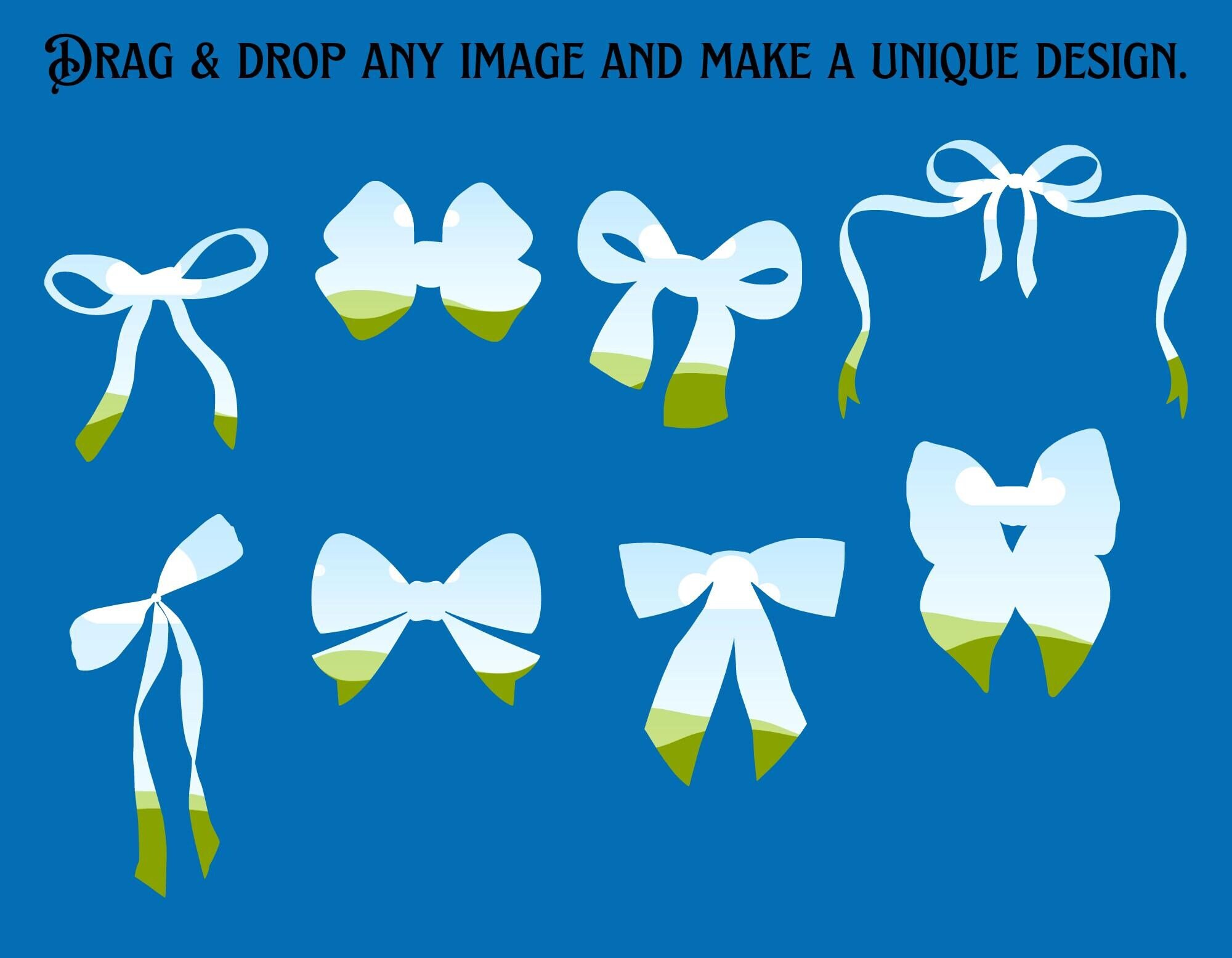 Coquette and Bows Frames, Six Drag & Drop Frames to Add a Pattern or ...