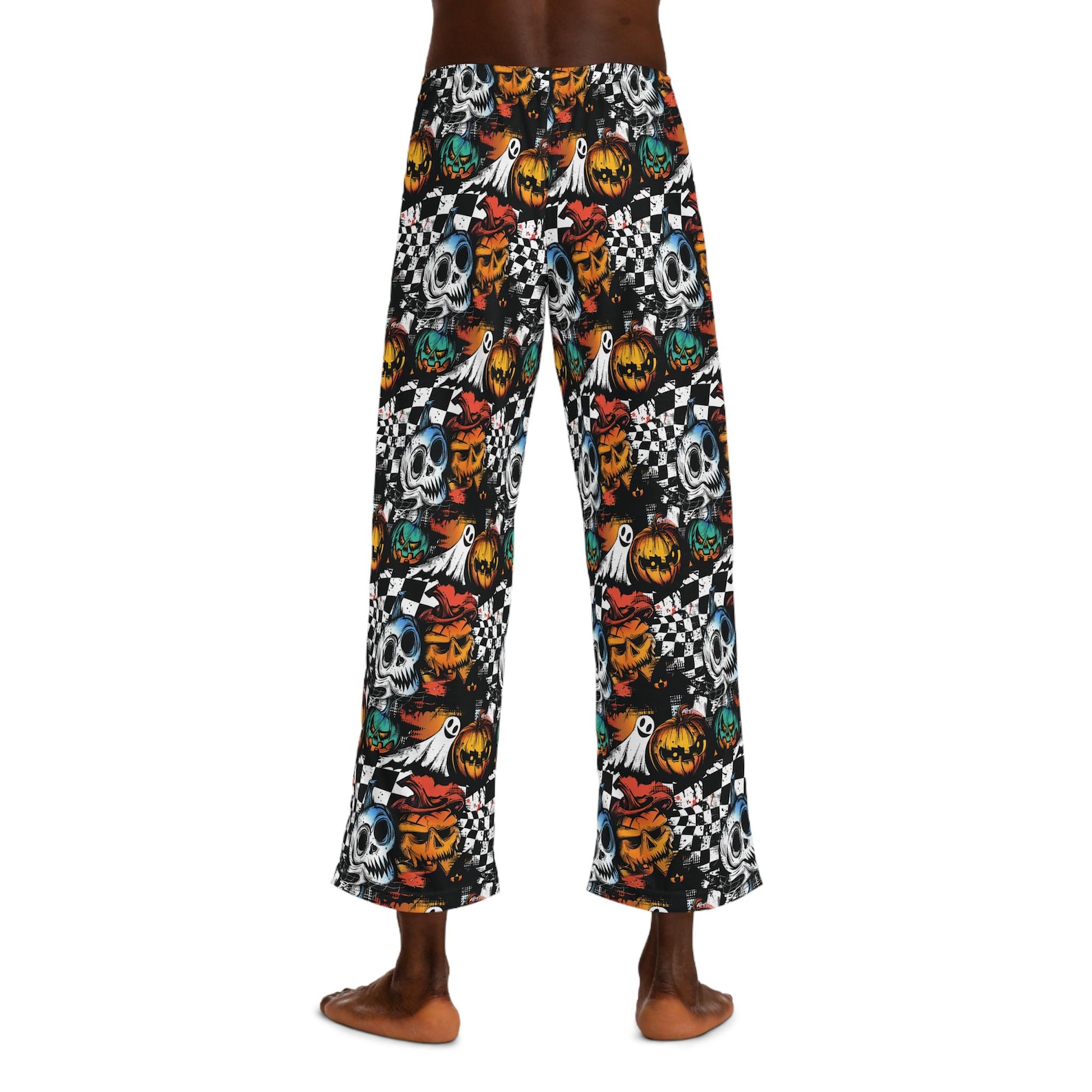 Halloween Mens Pajama Pants Scary Pajamas Pumpkins Ghosts Halloween ...