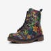 Cottagecore Floral Boots Boho Flower Boot Vegan Leather Boot Leather ...