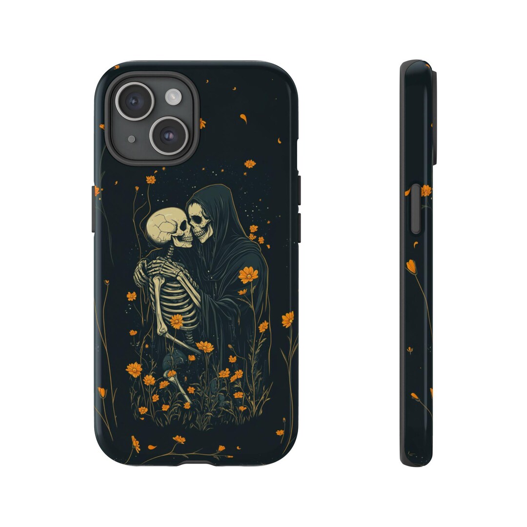 Gothic Love Phone Case Gothic Skeletons Halloween Phone Case Tough ...