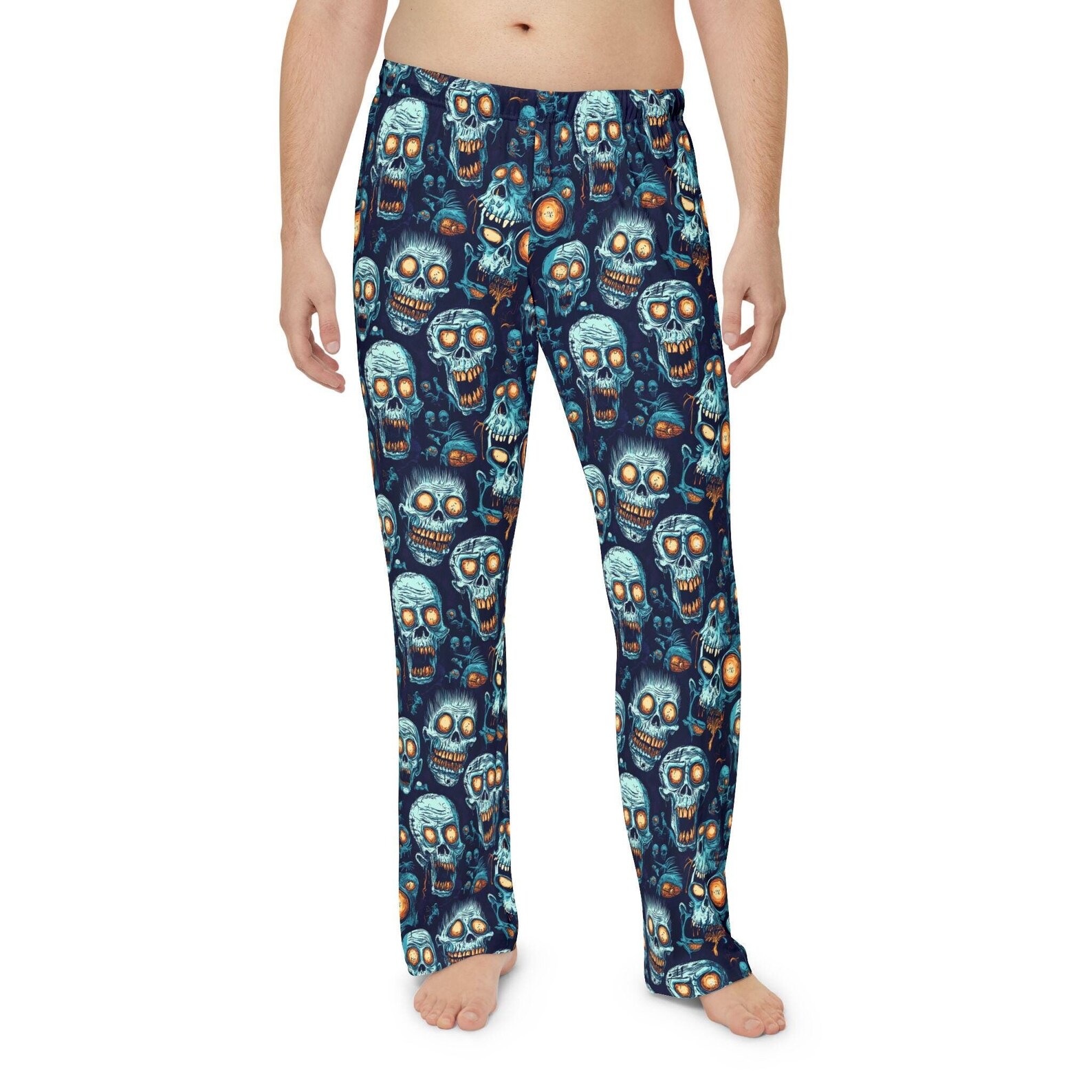Zombies Men's Halloween Pajama Pants (AOP) Evil Zombies Skull Pajama ...