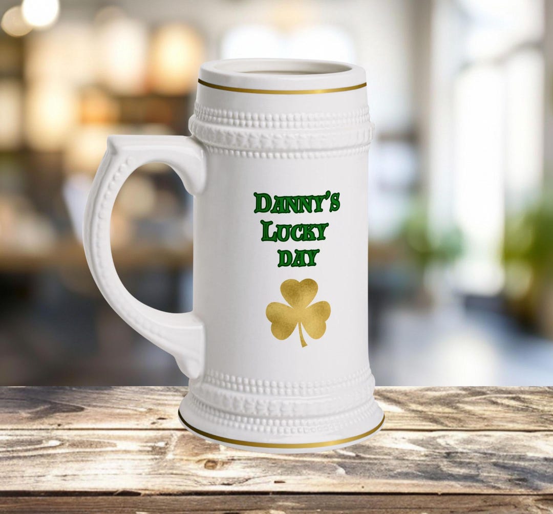Personalized St. Patricks Beer Mug Custom St. Patricks Beer Mug St ...
