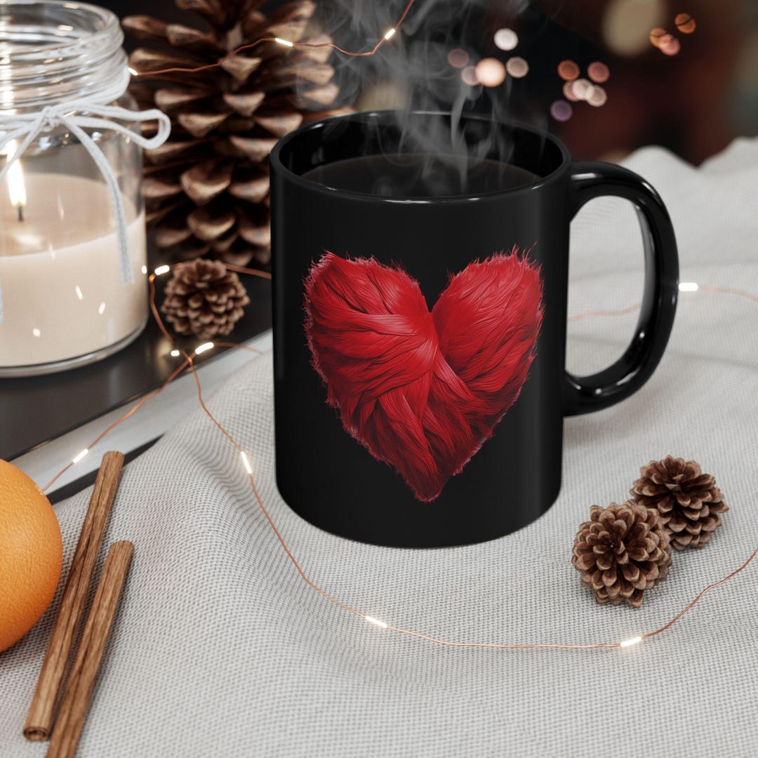 Personalized Red Heart Mug, Valentines Mug Valentines Day Mug ...