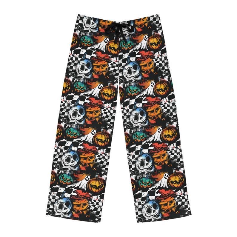 Halloween Mens Pajama Pants Scary Pajamas Pumpkins Ghosts Halloween ...
