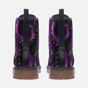 Octopus Boots Purple Octopus Boots Vegan Leather Boots Scuba Diver ...