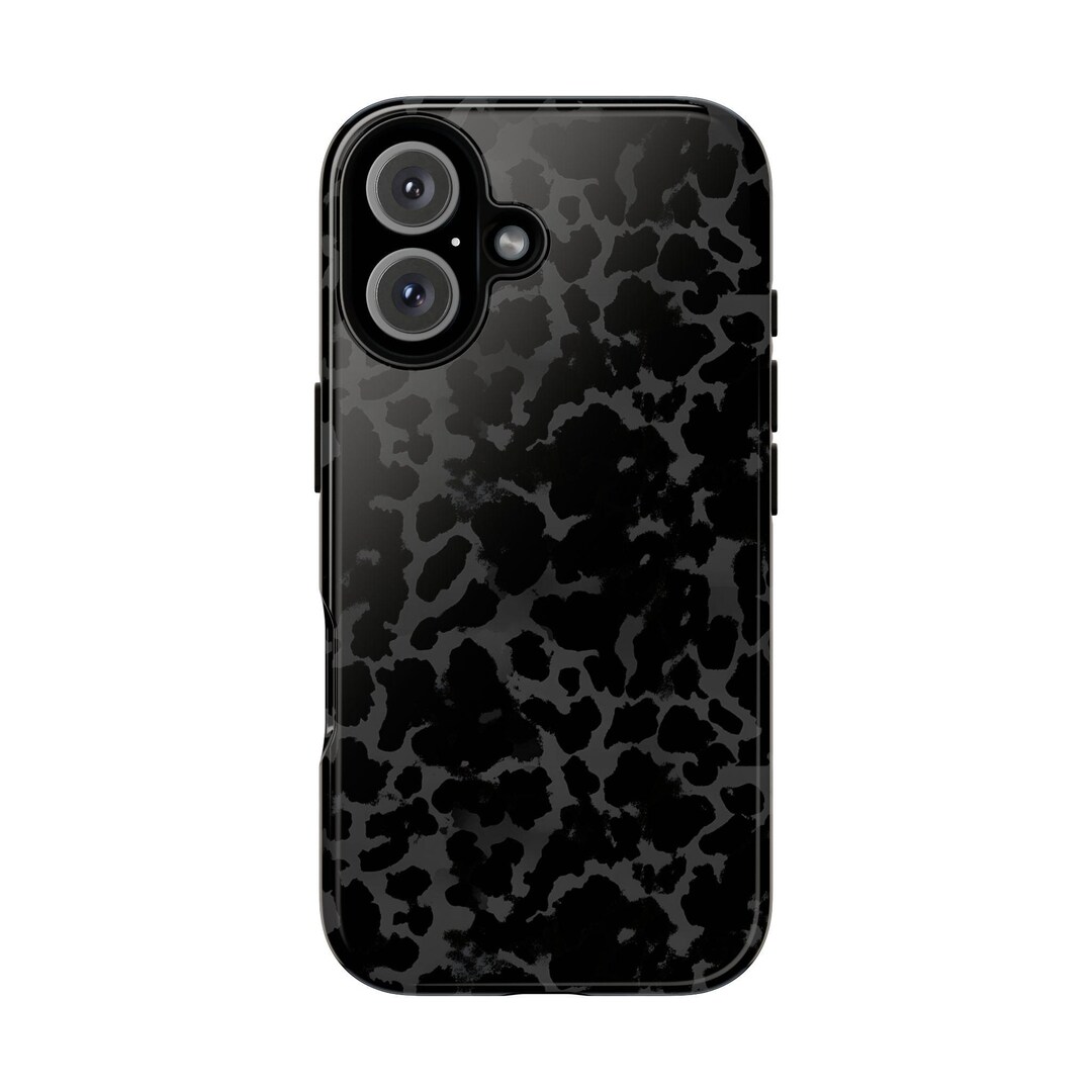Black Leopard Print Phone Case Animal Print Phone Case Cheetah Phone ...