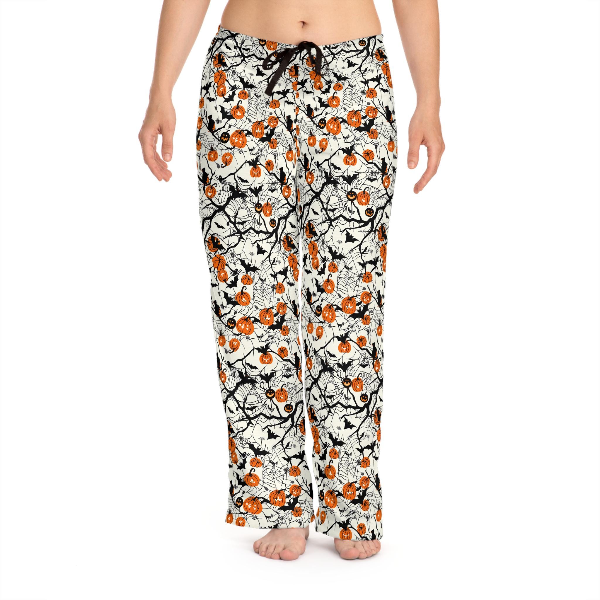 Scary Halloween Pajama Pants Scary Pajamas Pumpkins Ghosts Bats ...