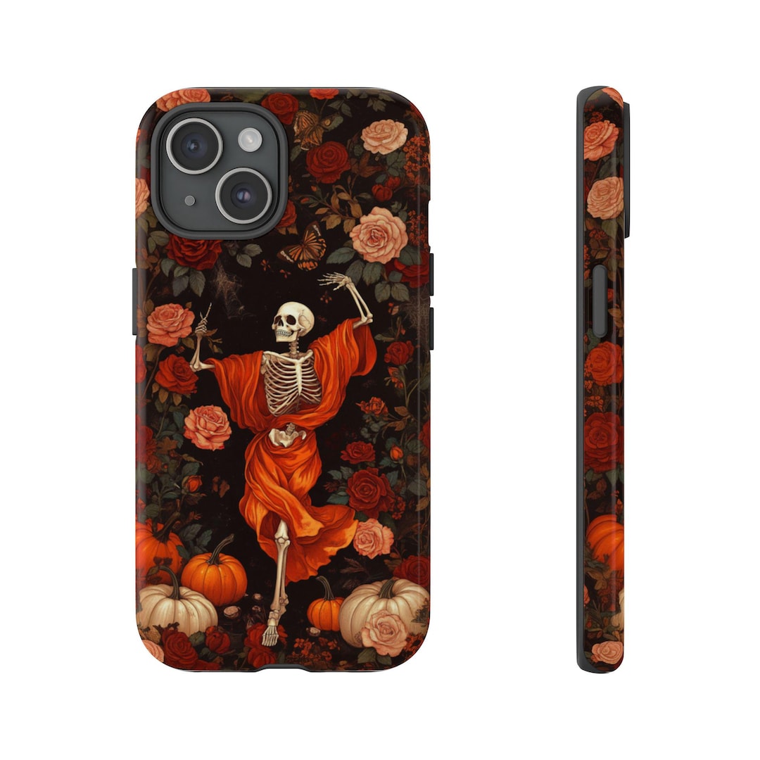 Gothic Dancing Skeleton Phone Case Gothic Skeletons Gothic Halloween ...