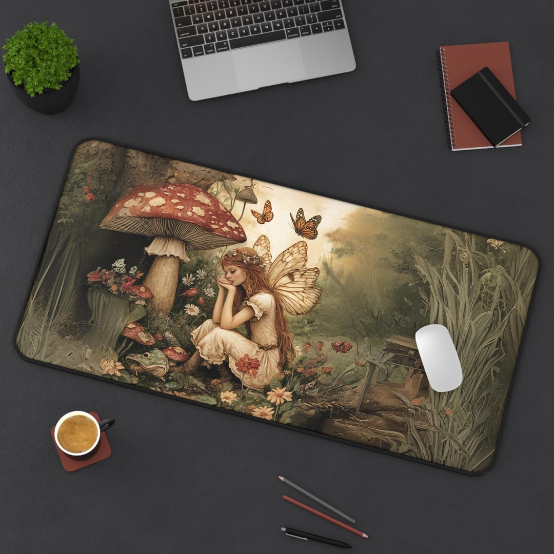 Fairy Desk Mat Cottagecore Desk Mat Fairycore Desk Mat Woodlawn Deskmat ...