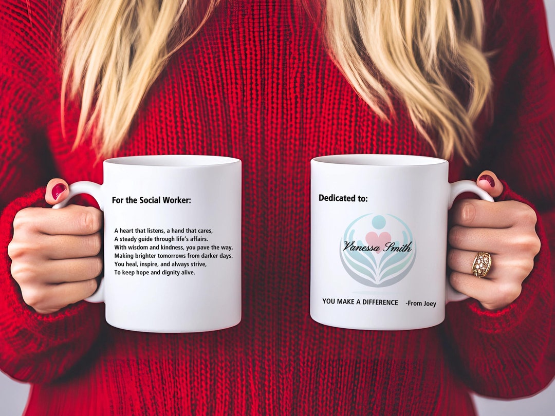 Personalized School Social Worker Gift Social Worker Poem Mug Social ...