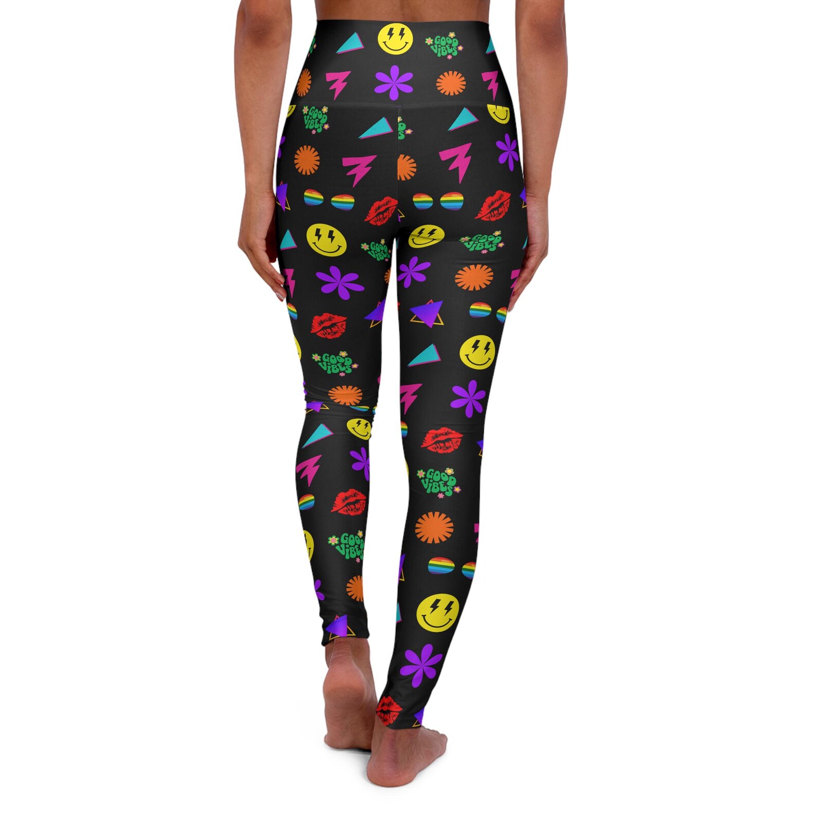 Retro Leggings High Waisted Yoga Leggings Retro Leggings Dance Leggings ...
