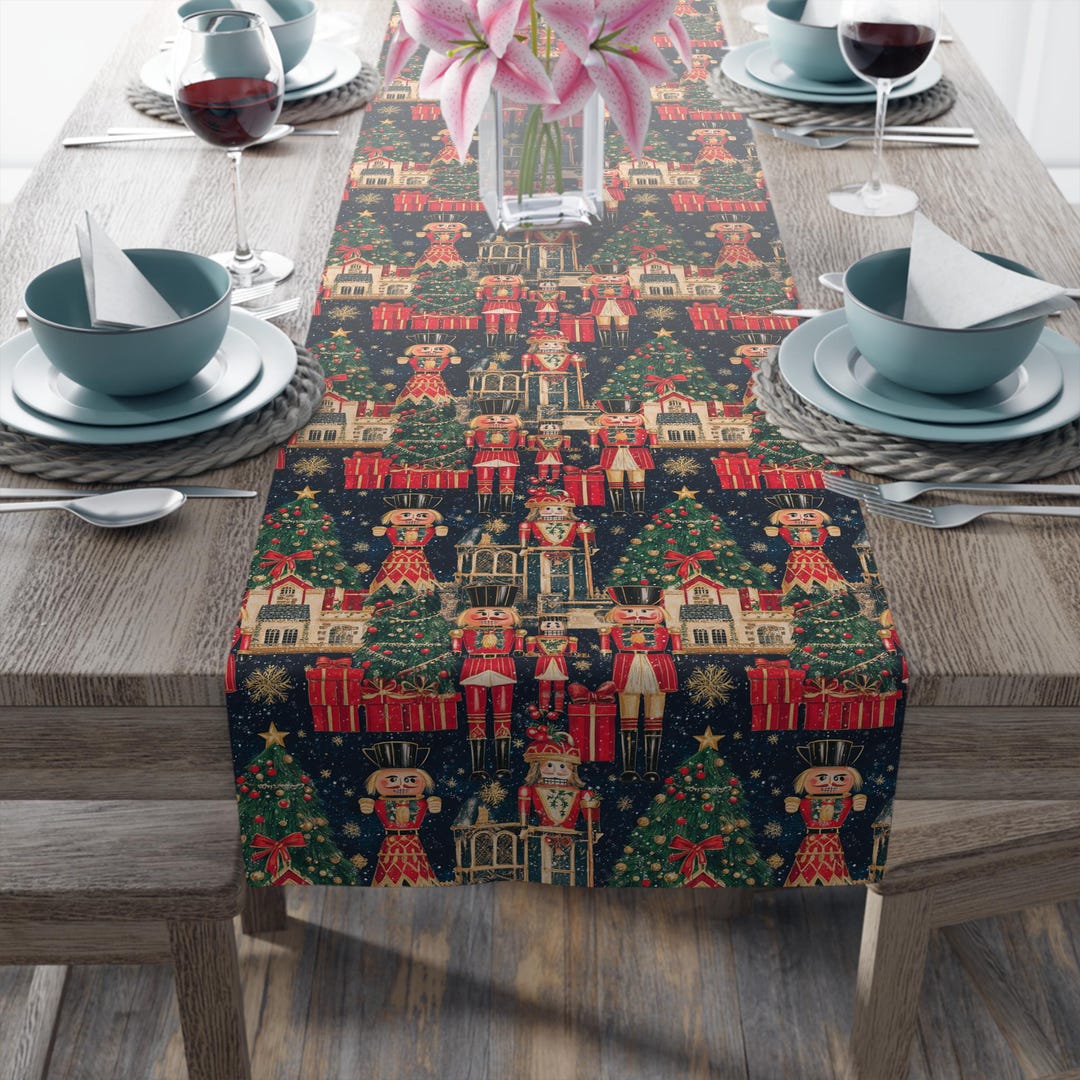 Christmas Nutcracker Table Runner Christmas Eve Table Runner Vintage ...