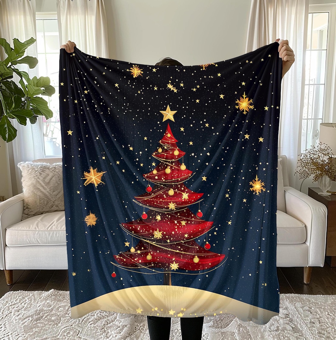 Christmas Tree Blanket Christmas Tree Arctic Fleece Blanket Christmas ...