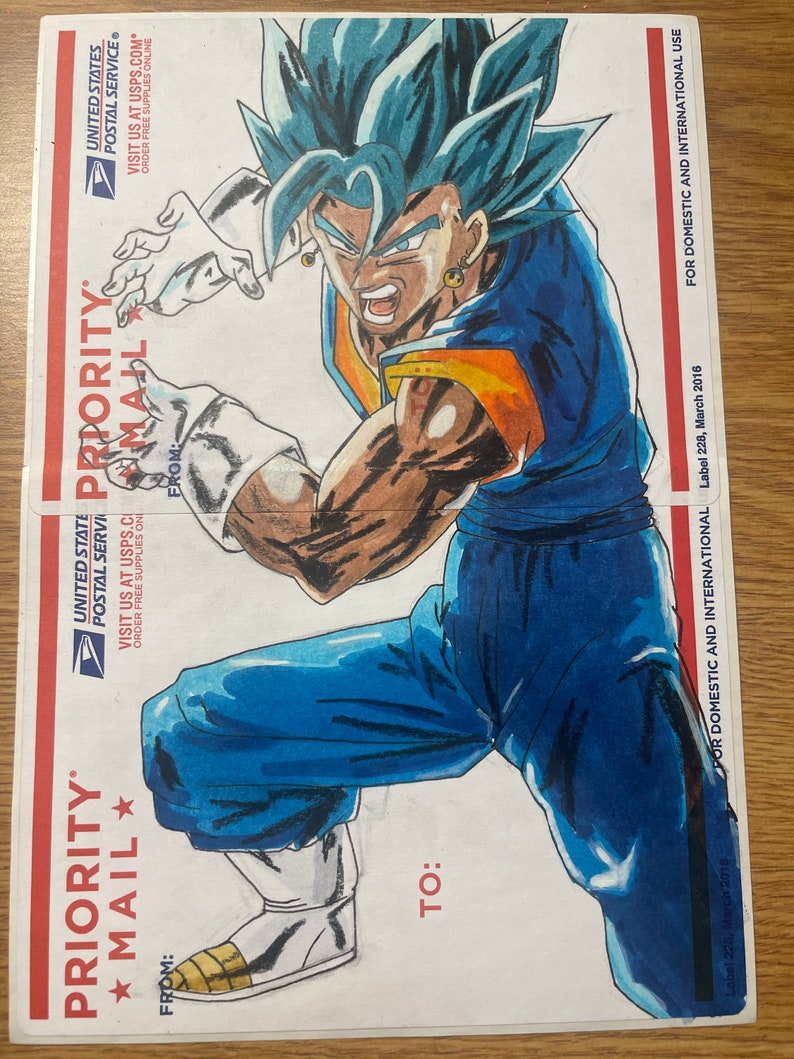 Vegito SSB (hand Drawn Sticker) - Etsy