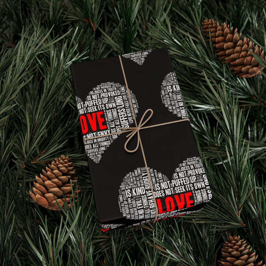 Bible Verse Wrapping Paper Holiday Gift Wrap Christmas Gift Christmas ...