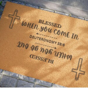 Bible Verse Doormat | Faith-based Mat | Christian Doormat | Eco ...