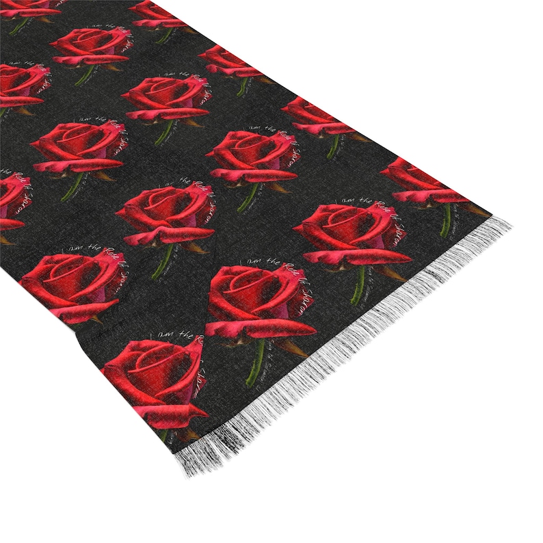 Christian Scarf: Rose of Sharon, Lightweight Polyester Prayer Shawl - Etsy