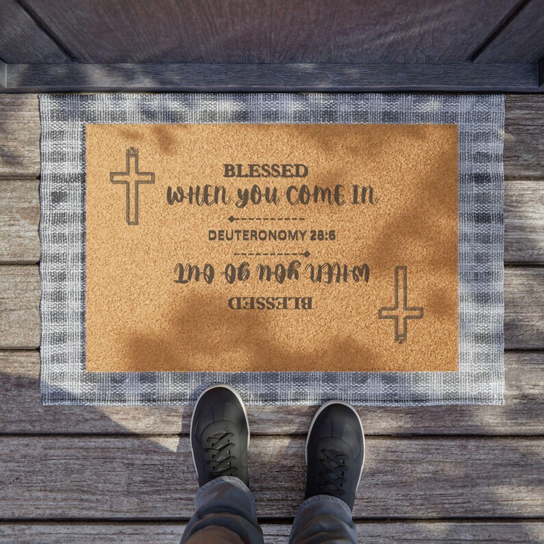 Bible Verse Doormat | Faith-based Mat | Christian Doormat | Eco ...