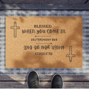 Bible Verse Doormat | Faith-based Mat | Christian Doormat | Eco ...
