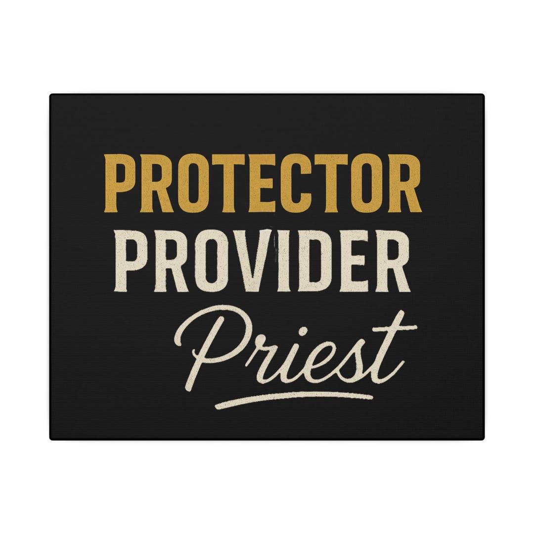 Protector Provider Priest Canvas Art: Christian Home Decor, Bible Verse ...