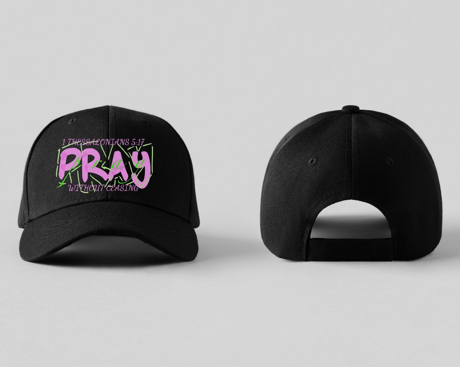 Christian Baseball Cap PRAY Hat Bible Verse Apparel Faith Accessory ...